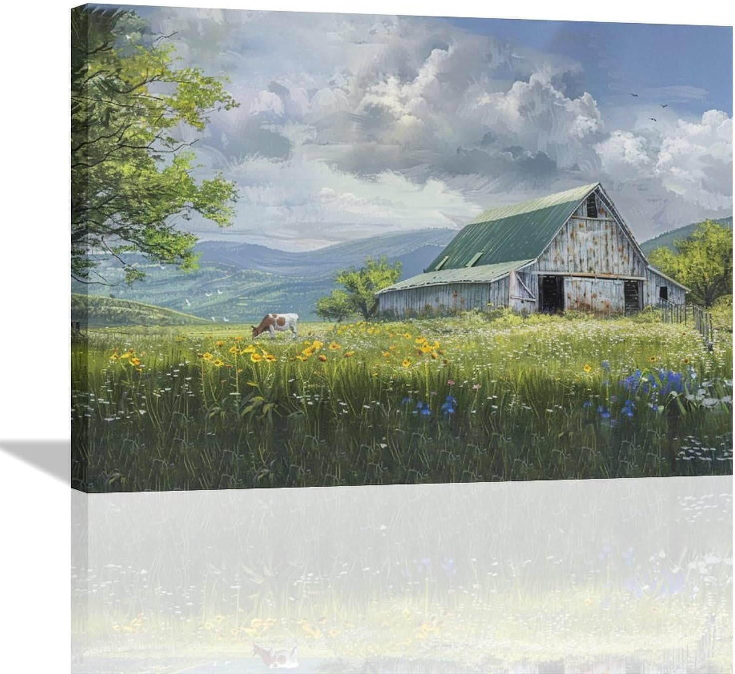 AABERIC Flamingo Beach Bathroom Wall Art Tropical Palm Coastal Ocean Pictures Wall Decor Pink ...