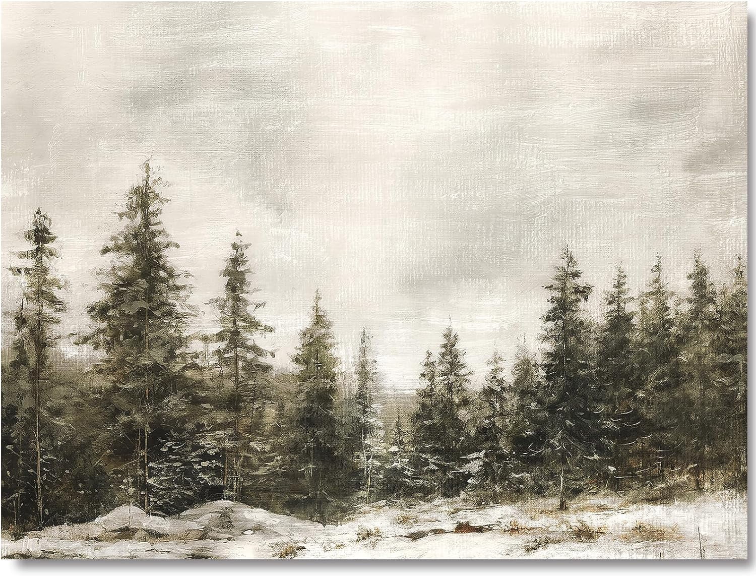 AABERIC Forest Wall Art Pine Tree Landscape Canvas Prints Posters ...