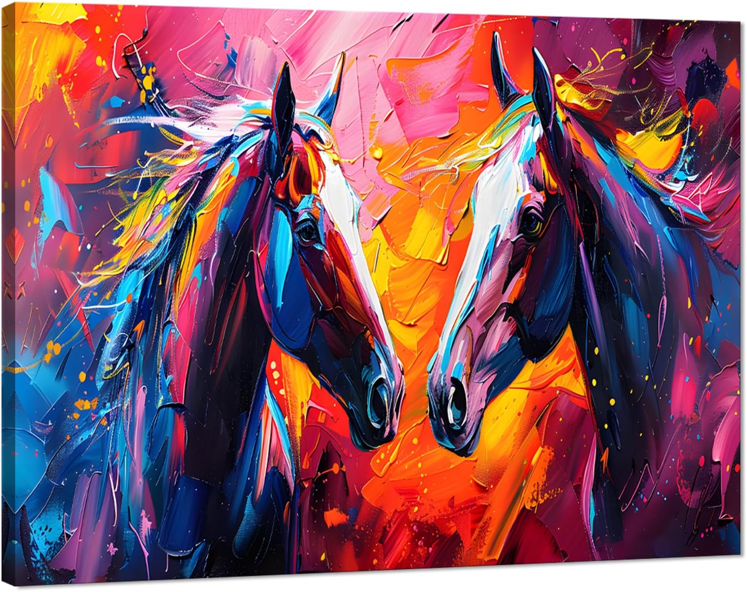 AABERIC Framed Cute Animals Dog Art Prints Giclee Canvas Posters ...