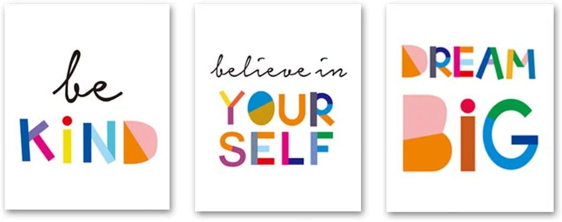 AABERIC Framed Watercolor Word Inspirational Quote Minimalist ...