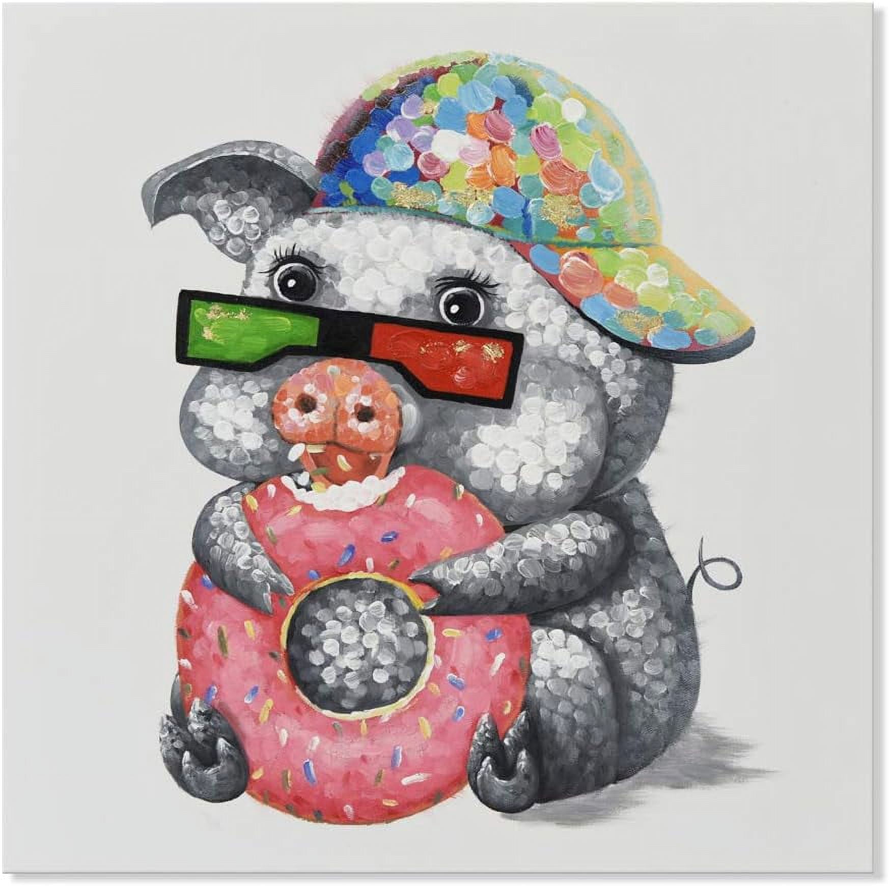 AABERIC Frog Canvas Wall Art Painting Cute Painting Funny colorful ...