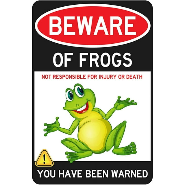 AABERIC Frog Metal Tin Sign Funny Frog Gifts Green Frog Wall Art Decor ...