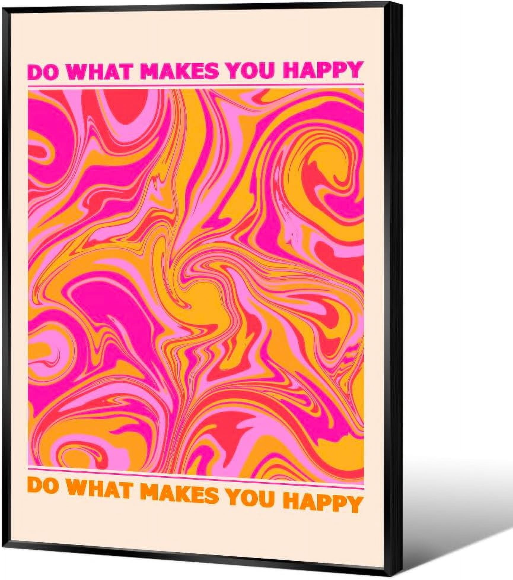 AABERIC Funky Pink Orange Tiger Canvas Wall Art Preppy Animal Poster ...