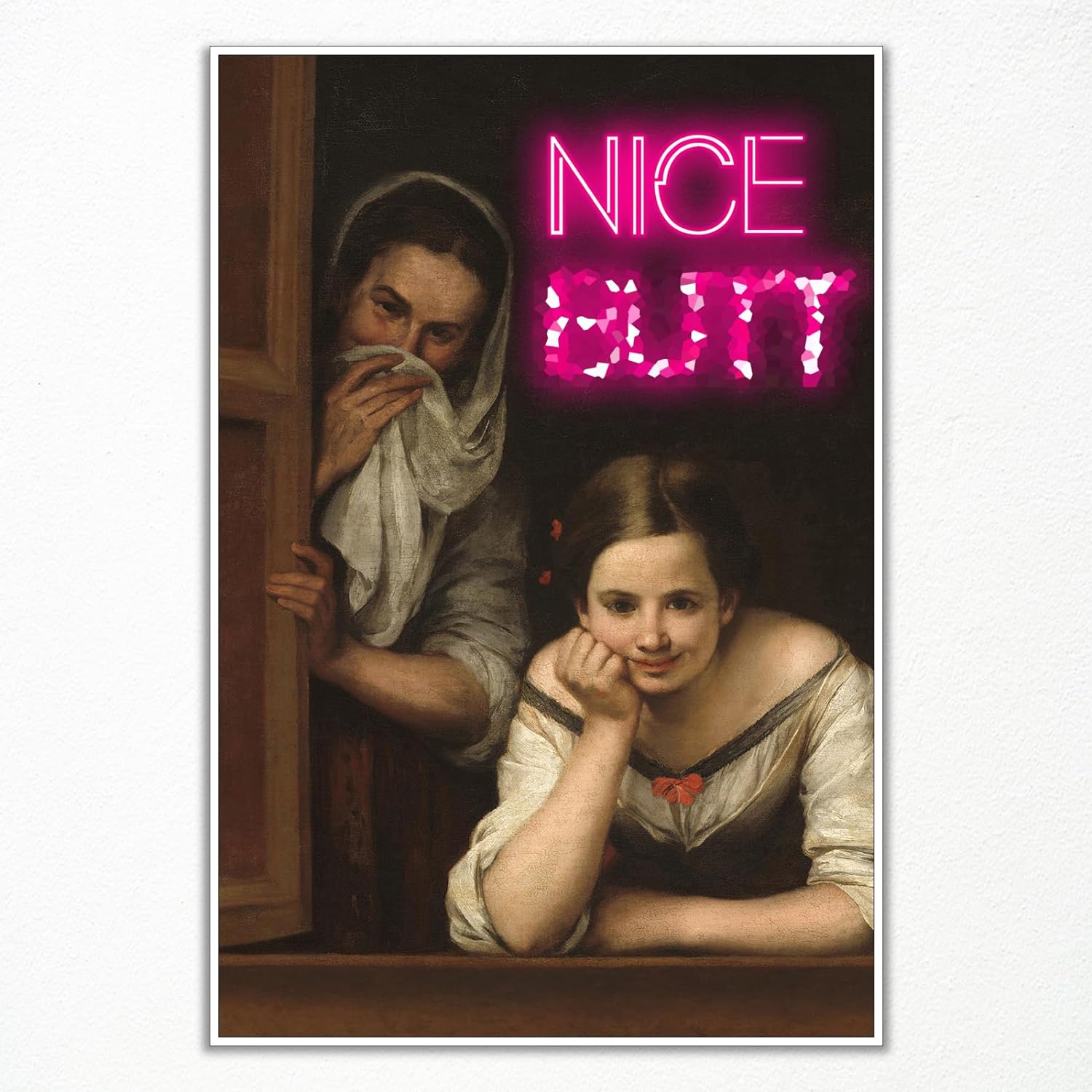 AABERIC Funny Canvas Wall Art, Humor Pictures Wall, Two Women At A ...