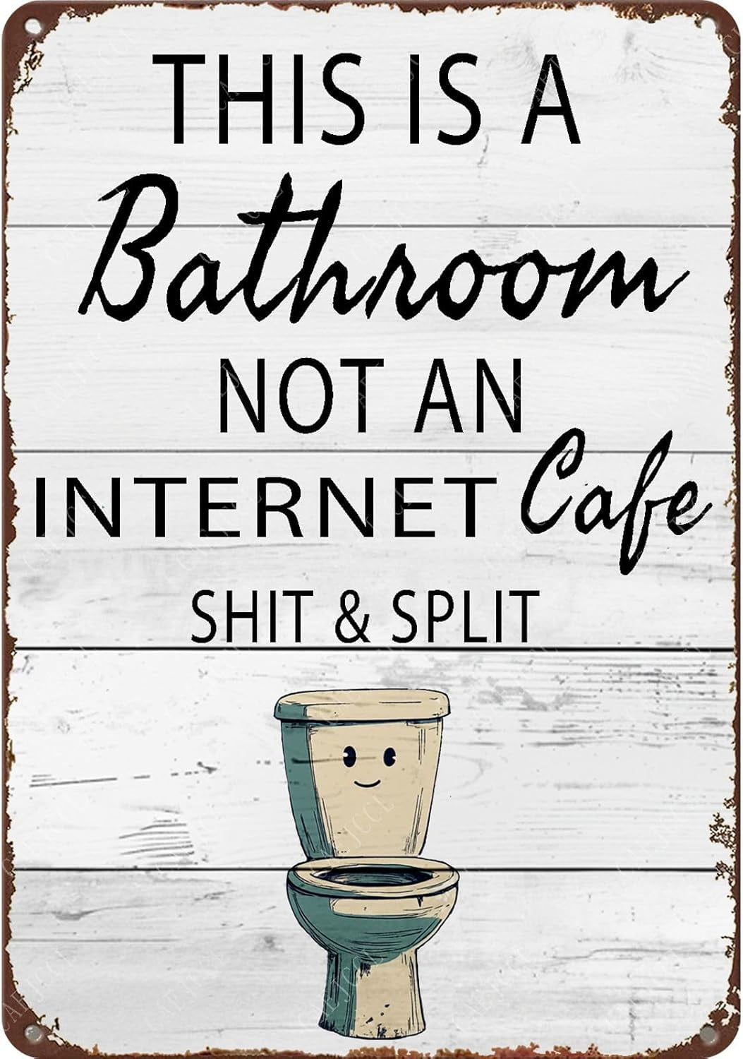 AABERIC Funny Metal Signs This Is A Bathroom Not An Internet Cafe ...