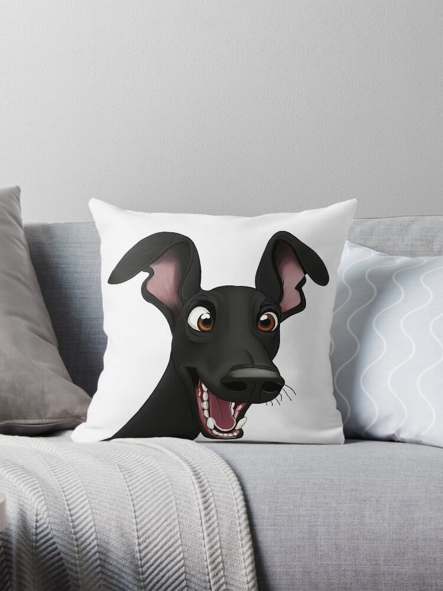 AABERIC Galloping Joy: Playful Galgo Illustration Throw Pillow Covers ...