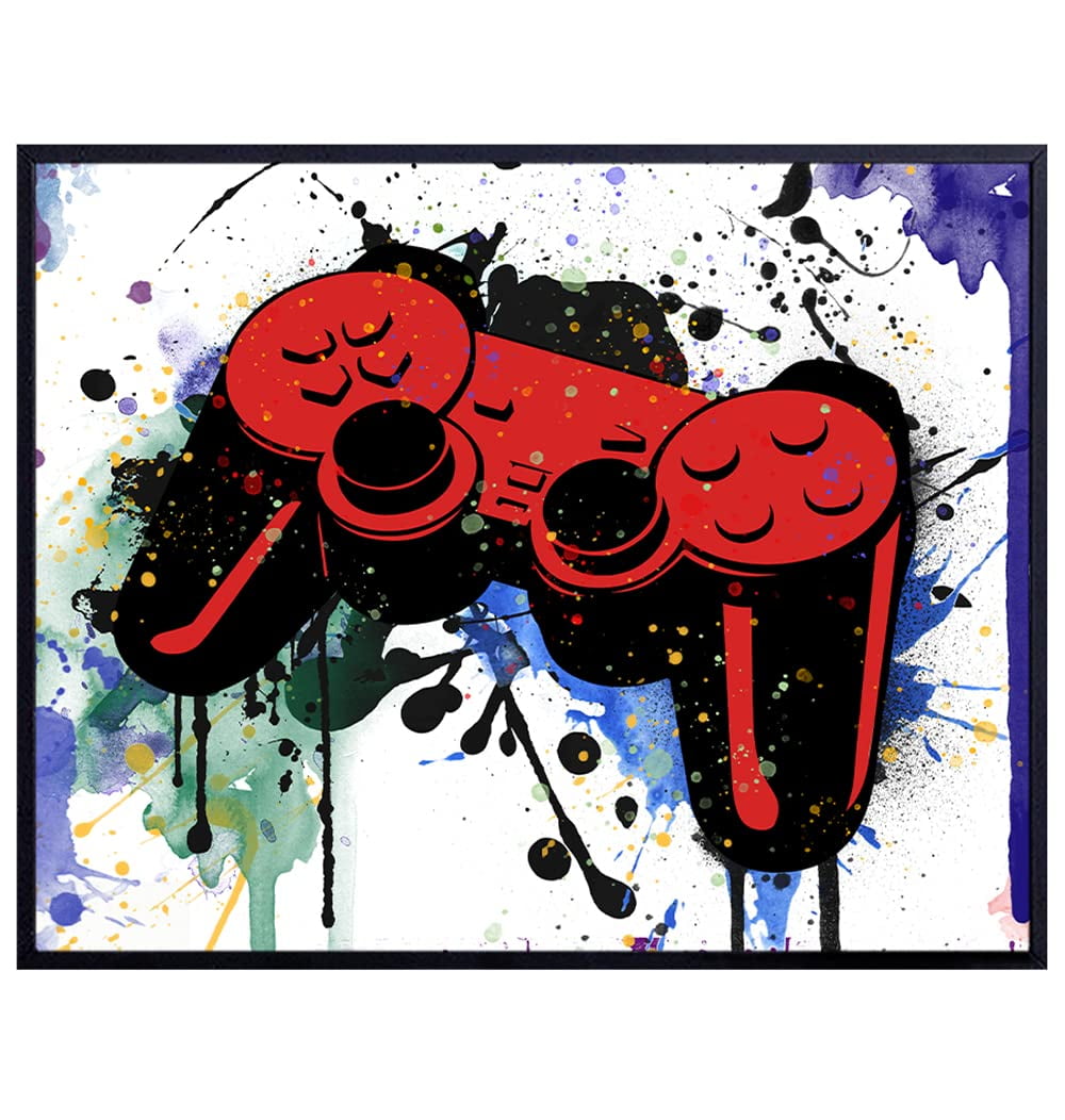 AABERIC Game Room Decor - Remote Control Wall Art - Gaming Gifts for PC ...