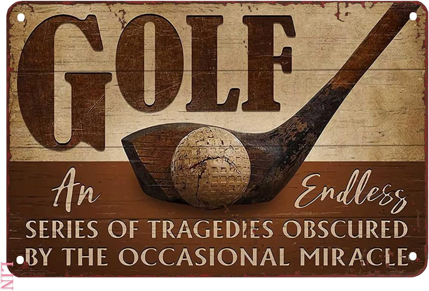 AABERIC Golf Signs Funny Golf Poster Golf An Endless Series Of ...