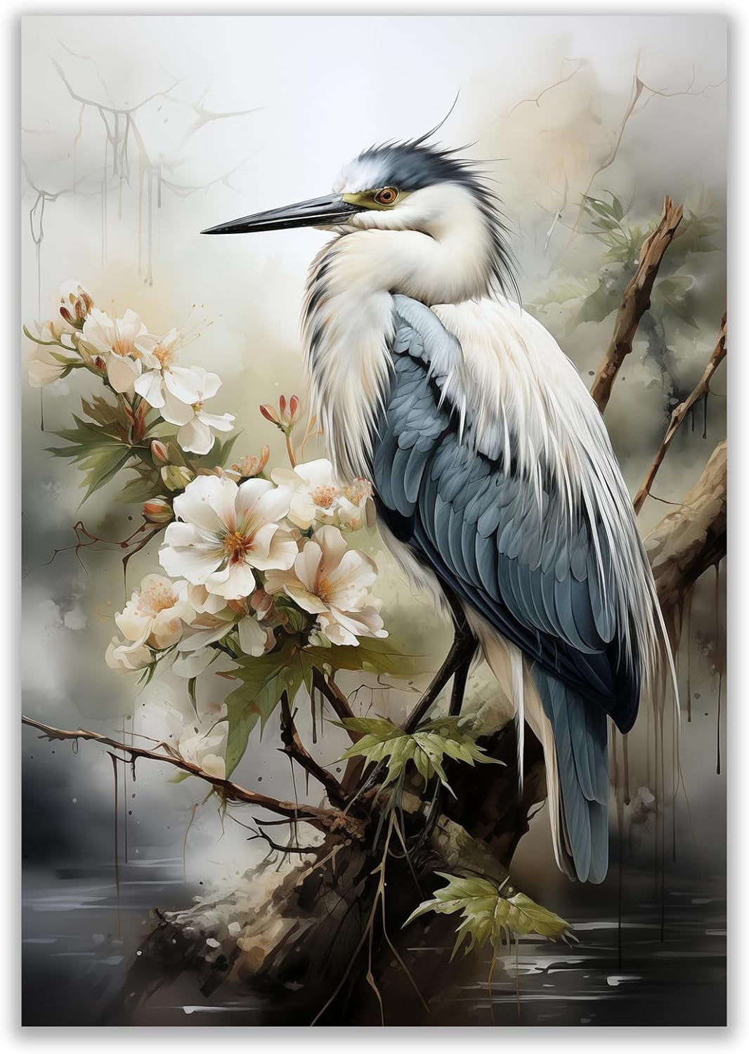 AABERIC Gothic Crown Wall Art Dark Academia Paintings Gothic Animal ...