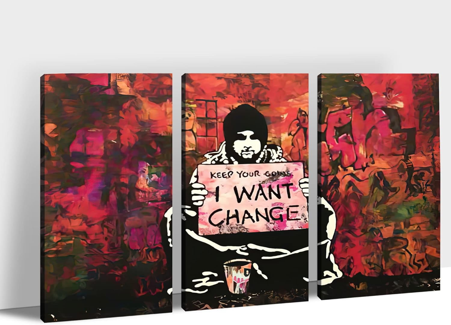 AABERIC Graffiti Wall Art - Street Art Canvas Graffiti, 3 Pieces Wall ...
