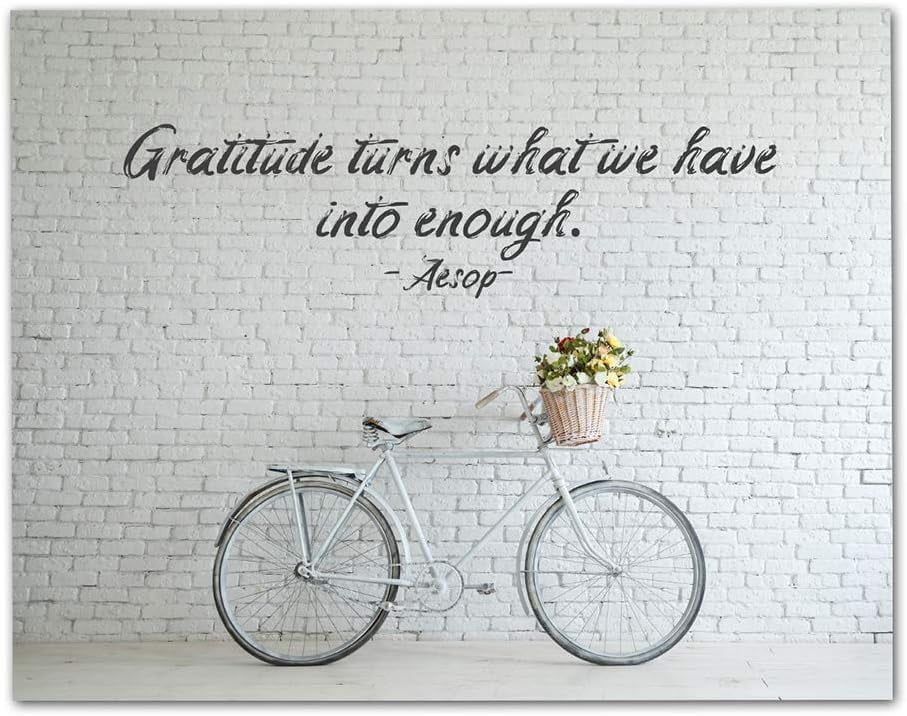 AABERIC Gratitude turns Inspirational Quotes Wall Art Decor ...