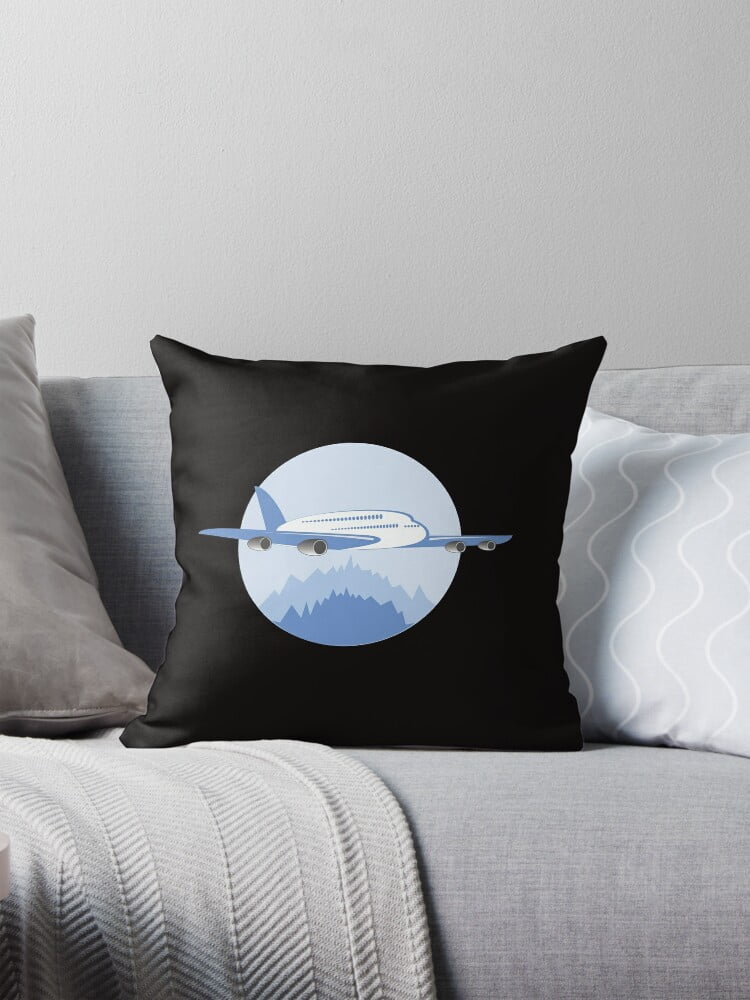 AABERIC Great Airplane Boeing Design with Blue background Throw Pillow ...