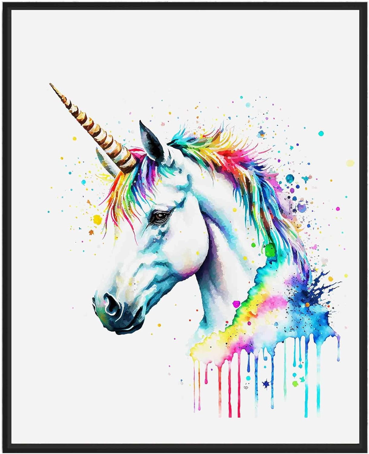 AABERIC Great Horned Owl Art Print Poster, Abstract Watercolor Animal Wall Art Prints, WIldlife ...