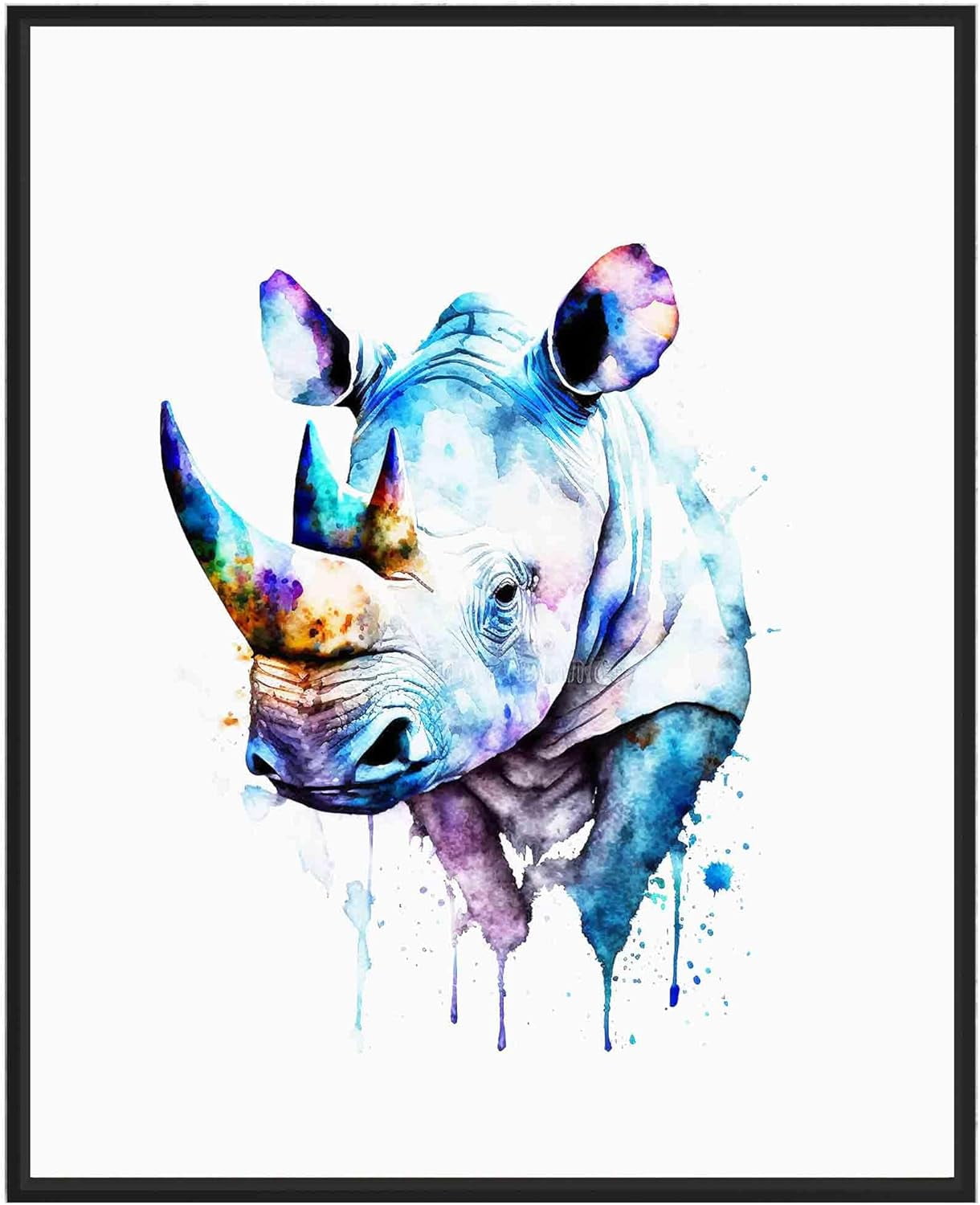 AABERIC Great Horned Owl Art Print Poster, Abstract Watercolor Animal Wall Art Prints, WIldlife ...