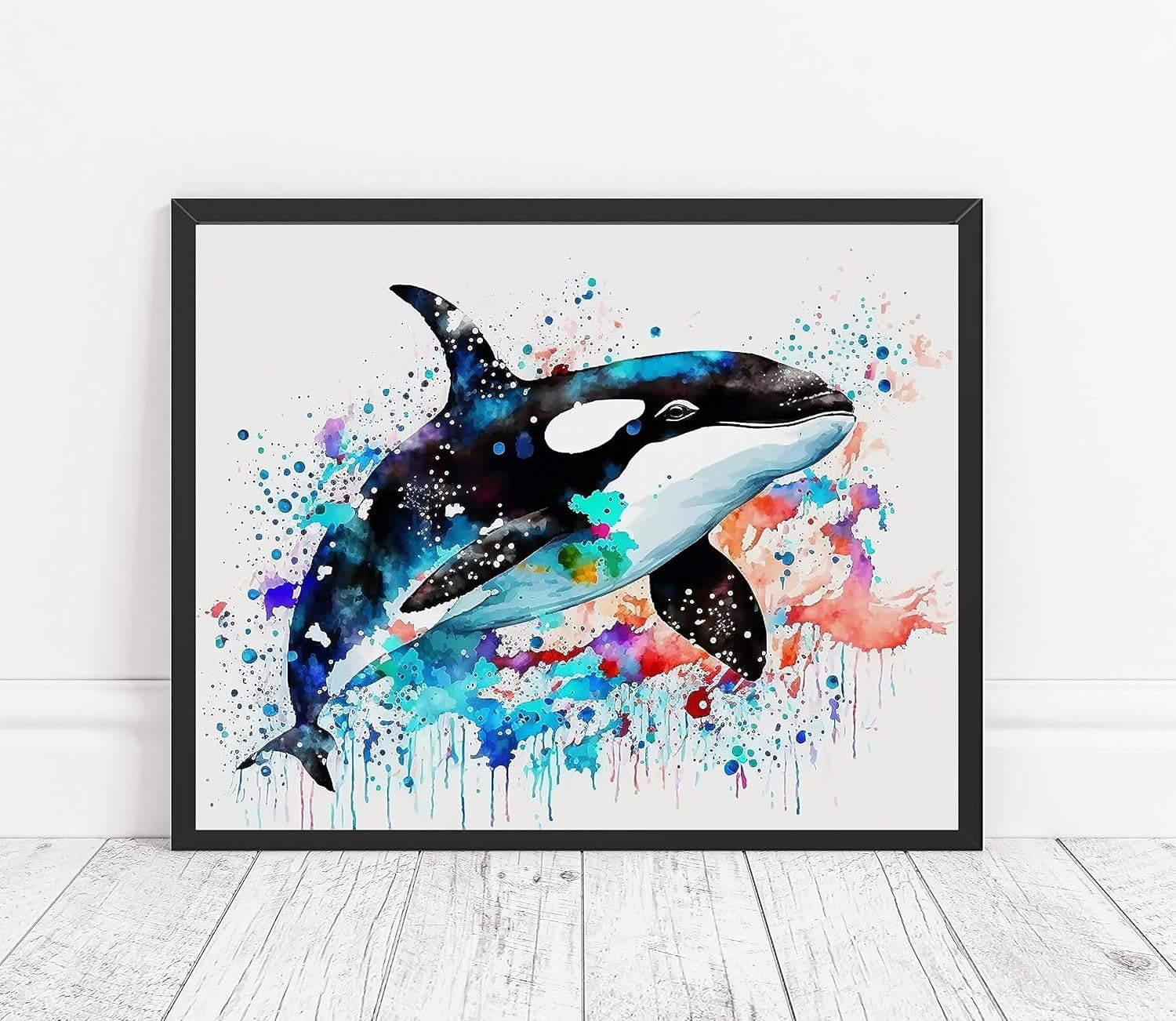 AABERIC Great Horned Owl Art Print Poster, Abstract Watercolor Animal Wall Art Prints, WIldlife ...