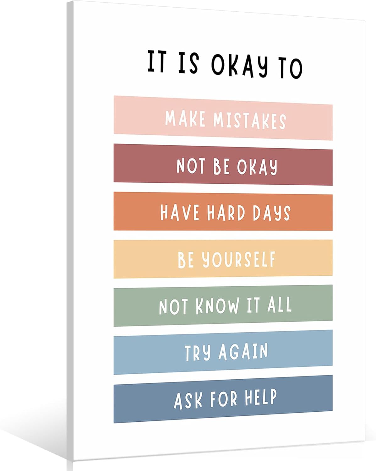 AABERIC Growth Mindset Mental Health Canvas Prints Wall Posters ...