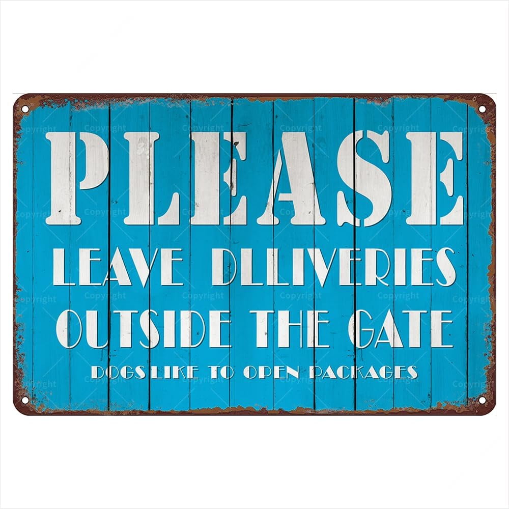 AABERIC Guides For Deliveryman Retro Metal Tin Signs, 12" X 8", Please ...