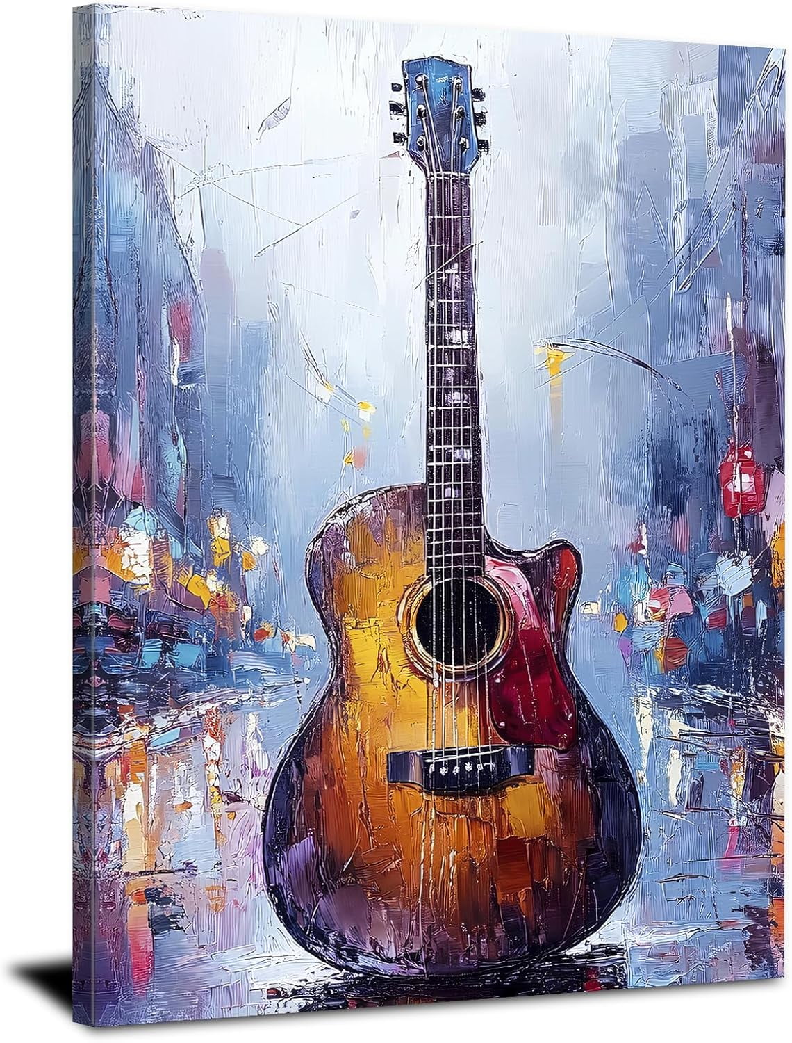AABERIC Guitar Wall Art Music Wall Decor for Music Room Vintage Musical ...