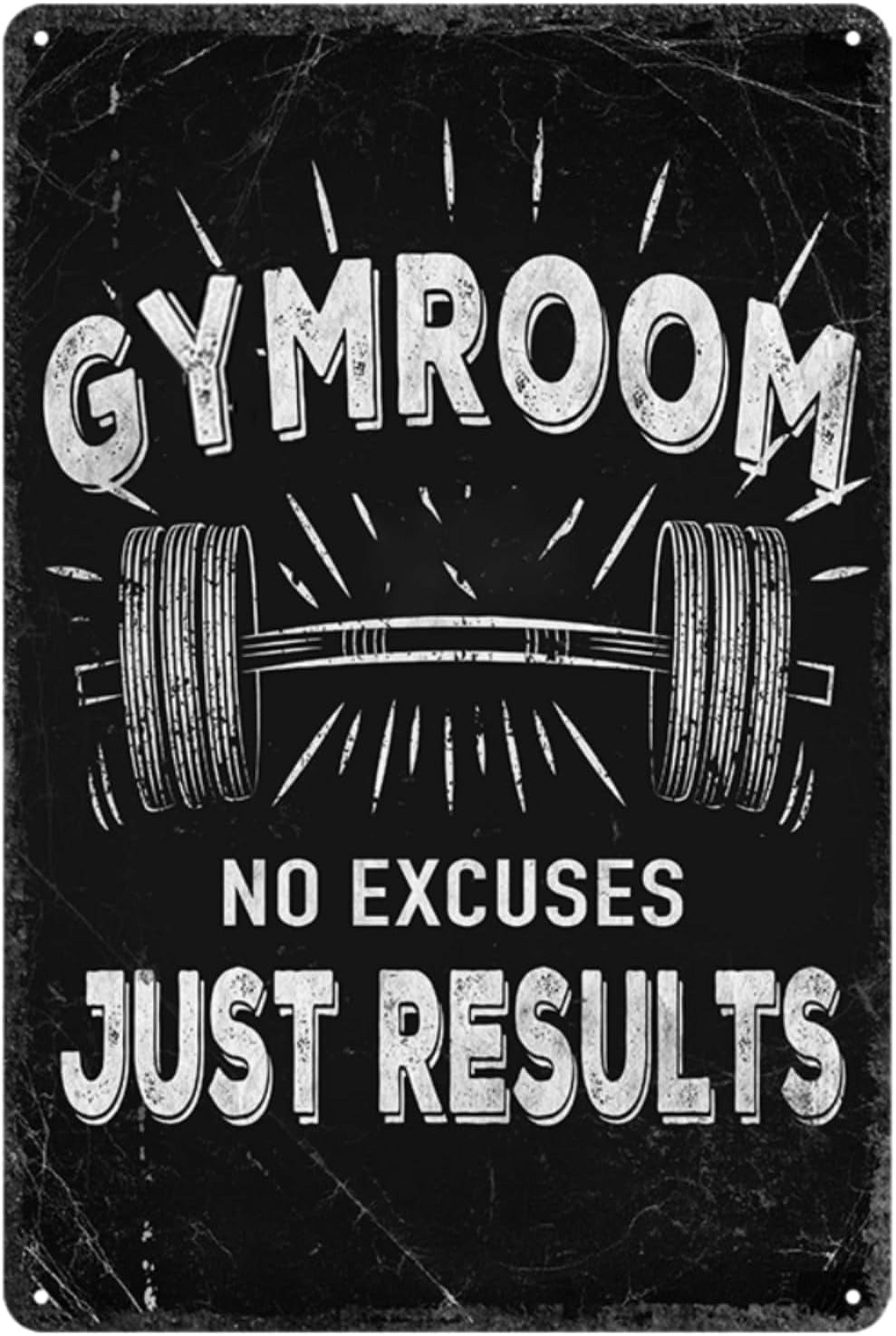AABERIC Gym Room Metal Tin Sign Motivational Gym Posters Gym Room No ...