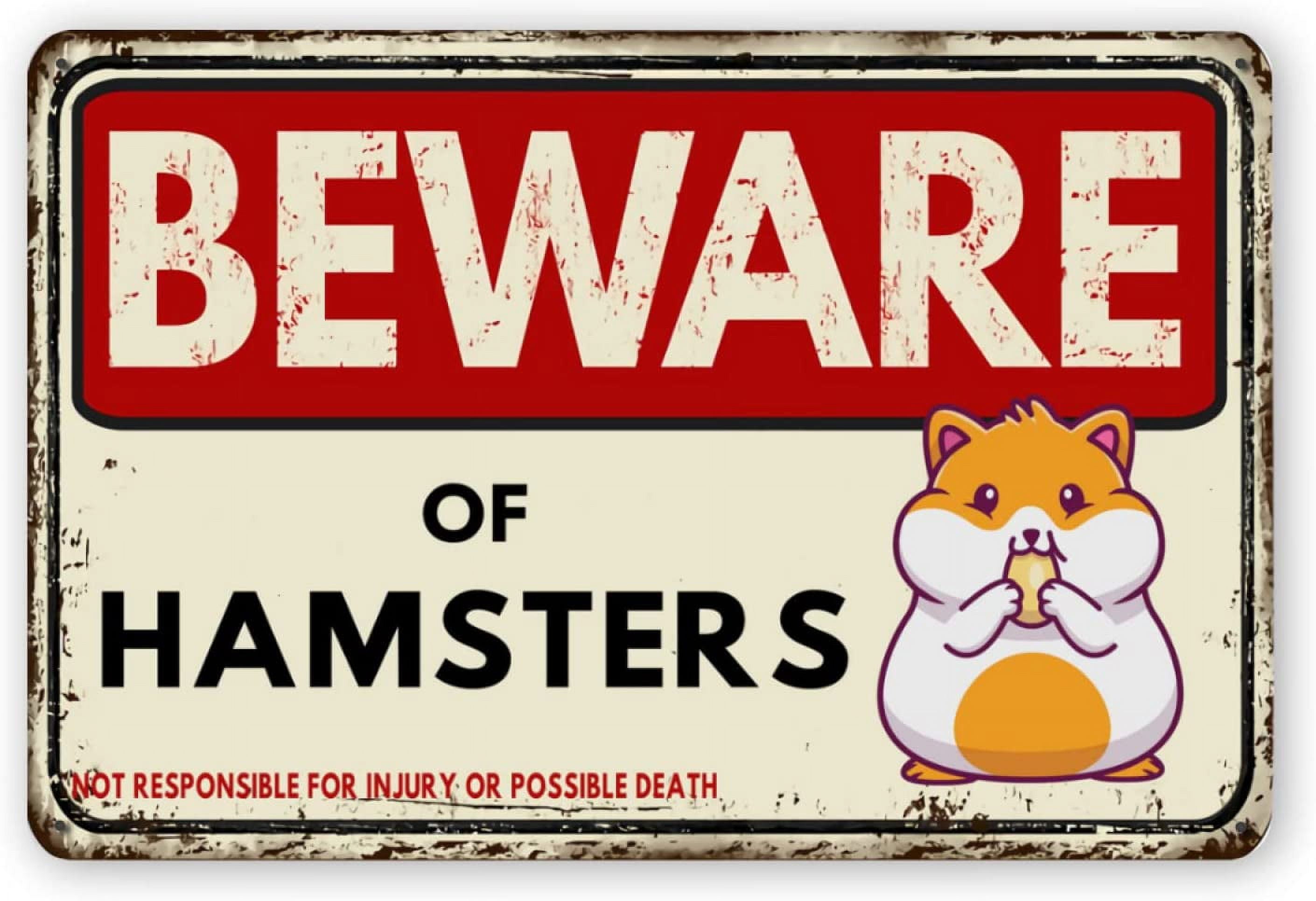 AABERIC Hamsters Metal Signs Vintage Wall Decor for Home Kitchen Bar ...