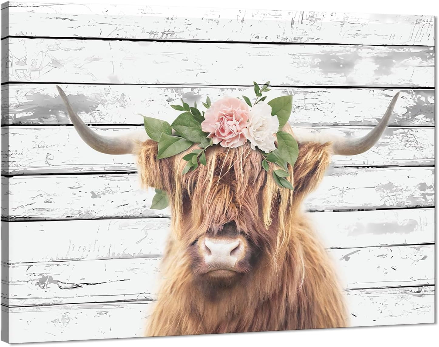 AABERIC Highland Cow Wall Art Cow Picture Wall Decor Farmhouse Highland ...