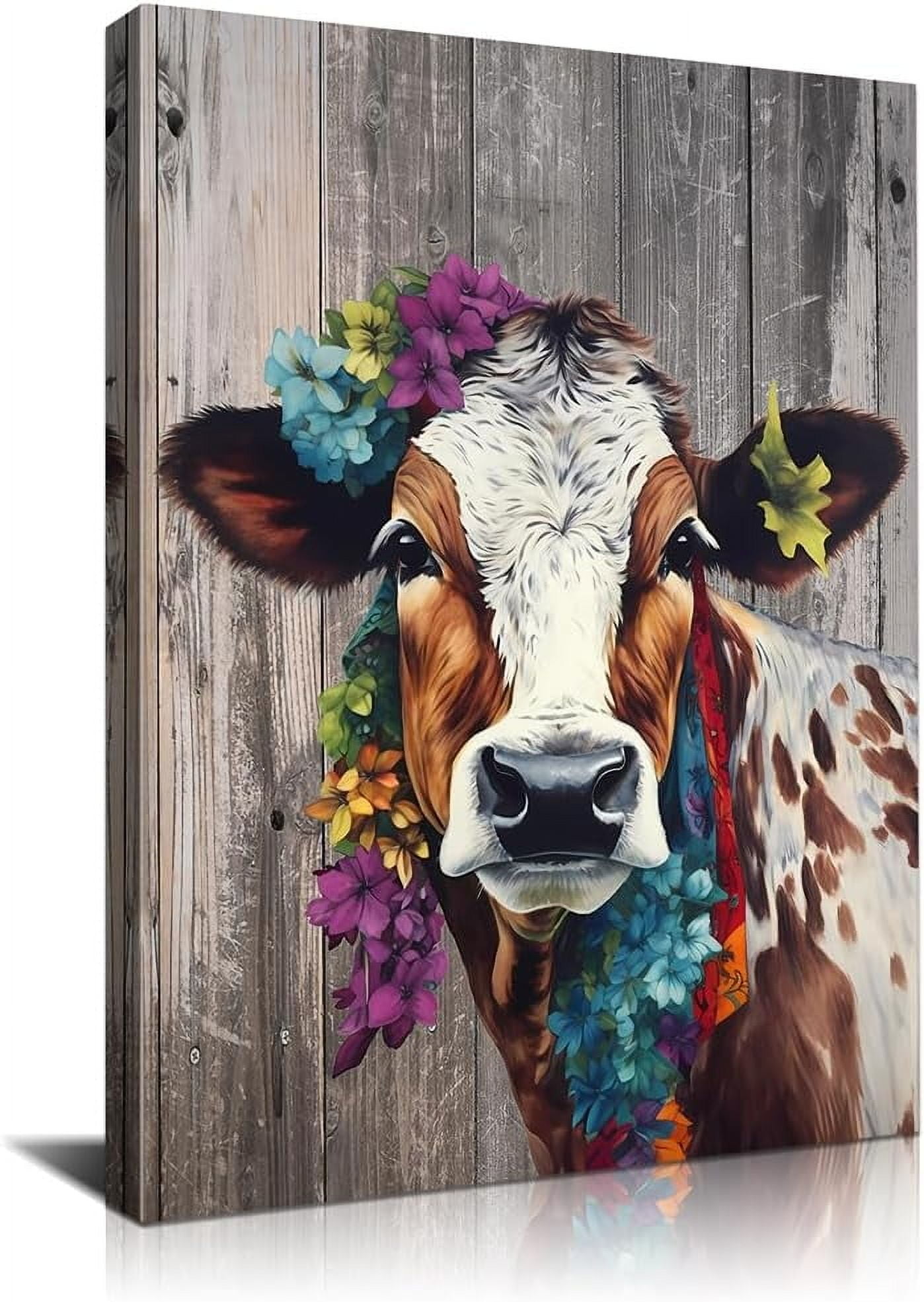 AABERIC Highland Cow Wall Art Cow Wall Art Farmhouse Wall Art Animal ...