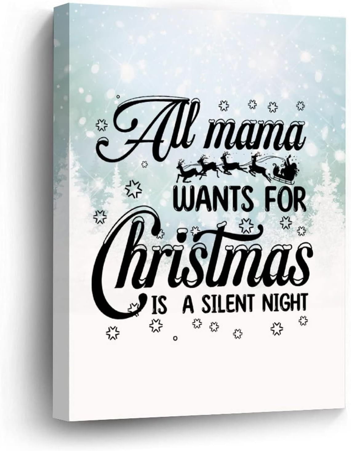 AABERIC Holiday Canvas Wall Art Prints Picture with Christmas Quote ...