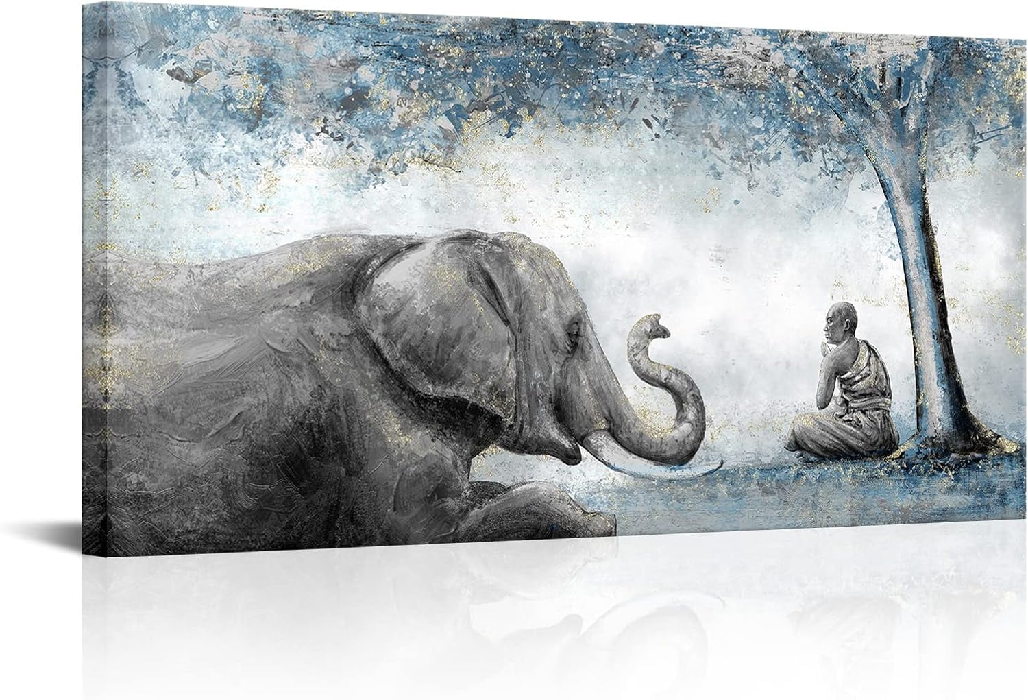 AABERIC Human Animals at Peace Nature Canvas Wall Art for Living Room ...