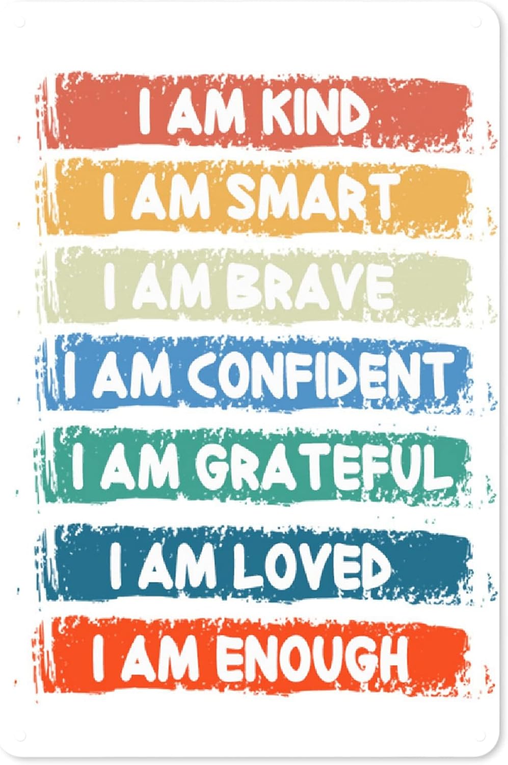 AABERIC I Am Kind Smart Loved, Inspirational Nursery Decor Retro Metal ...