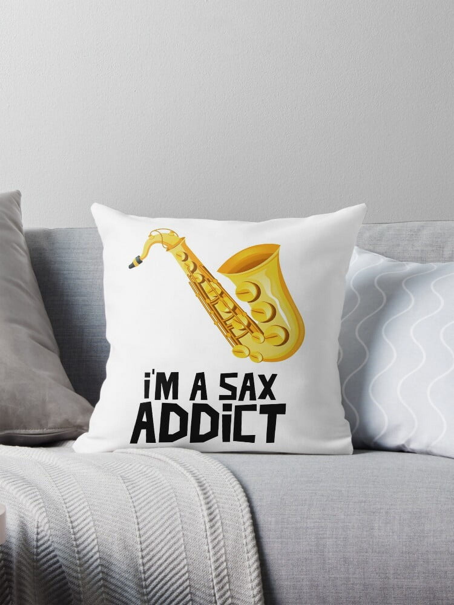 AABERIC I'm A Sax Addict Throw Pillow Covers Cases Cushion Cover Case ...