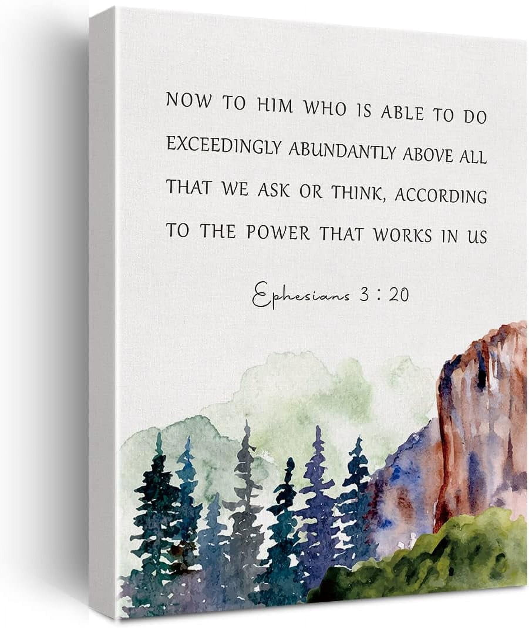 AABERIC Inspirational Bible Verse Canvas Print Decor Watercolor ...