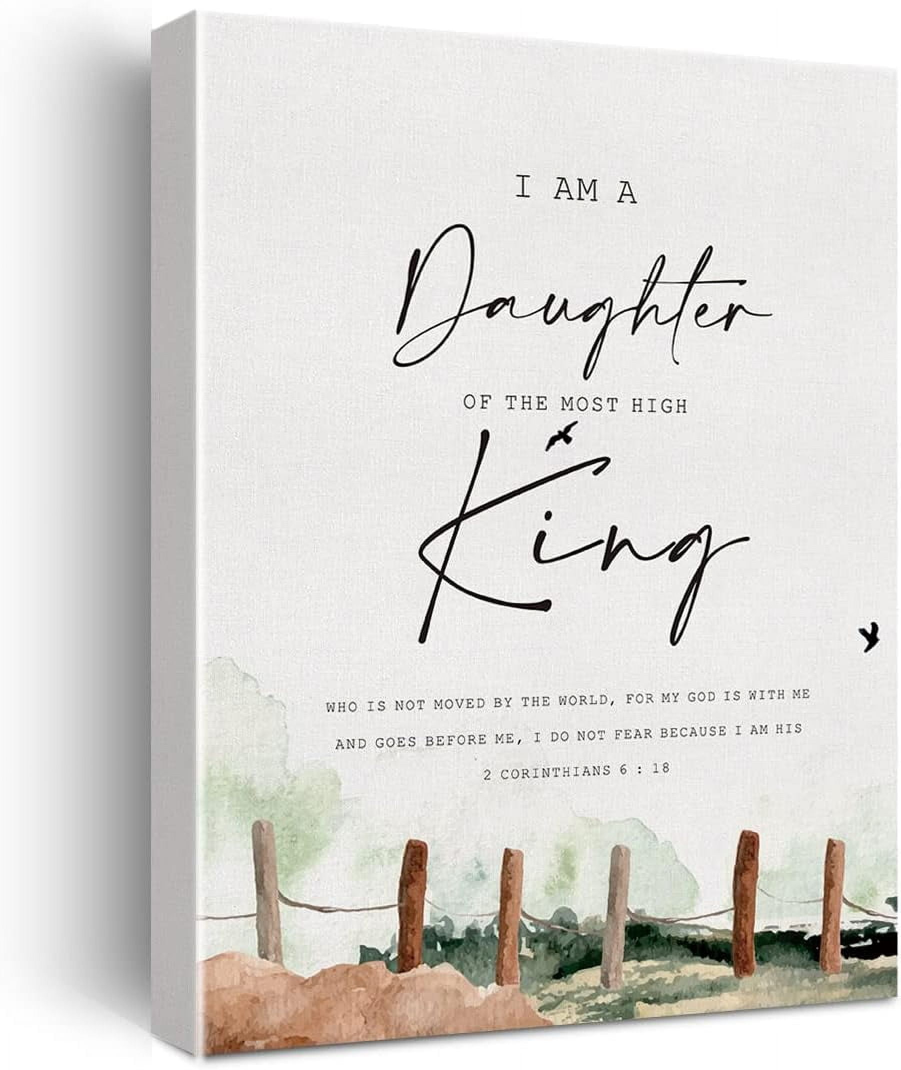 AABERIC Inspirational Bible Verse Canvas Print Decor Watercolor I am a ...