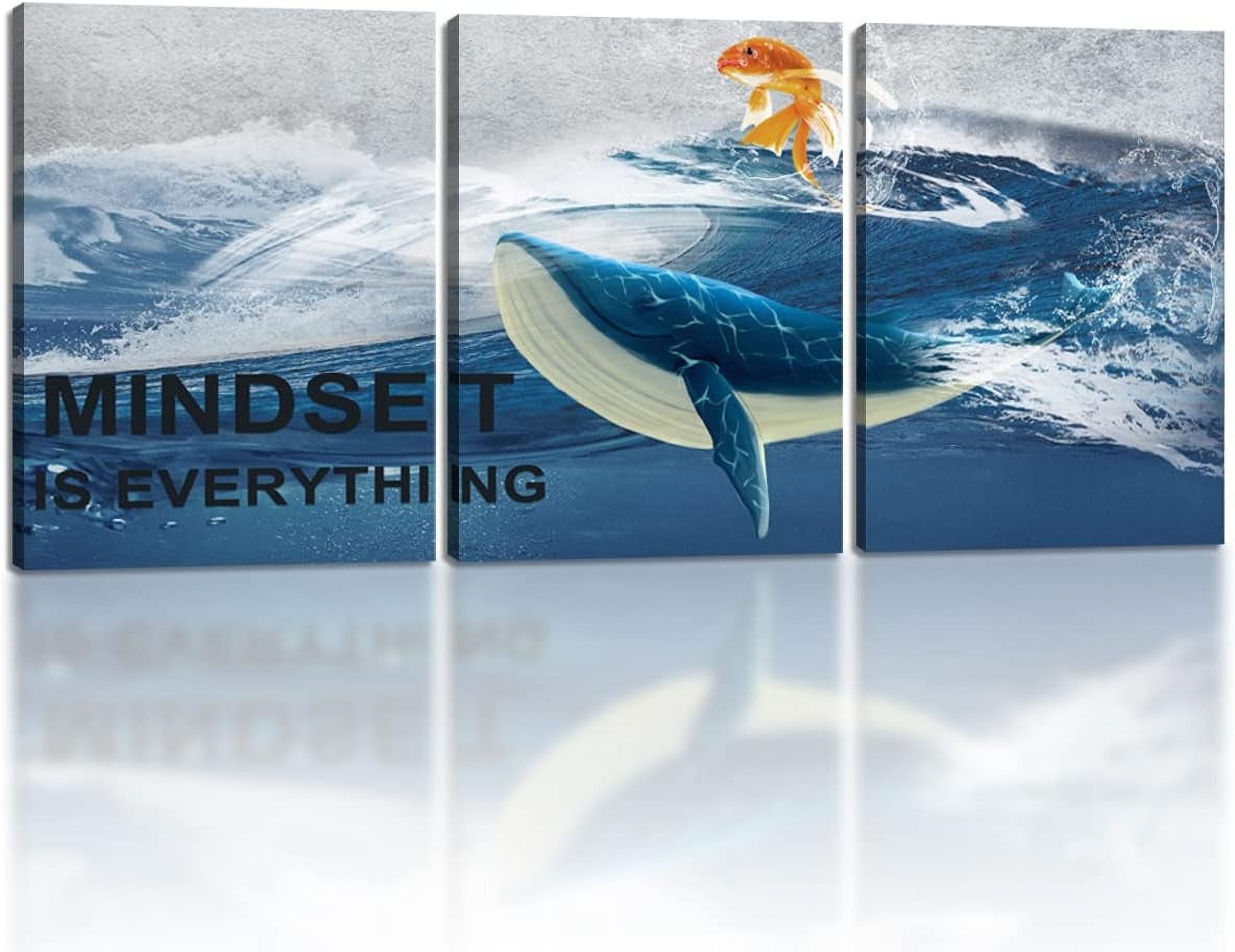 AABERIC Inspirational Canvas Paintings 3 Panels Motivational Wall Art ...