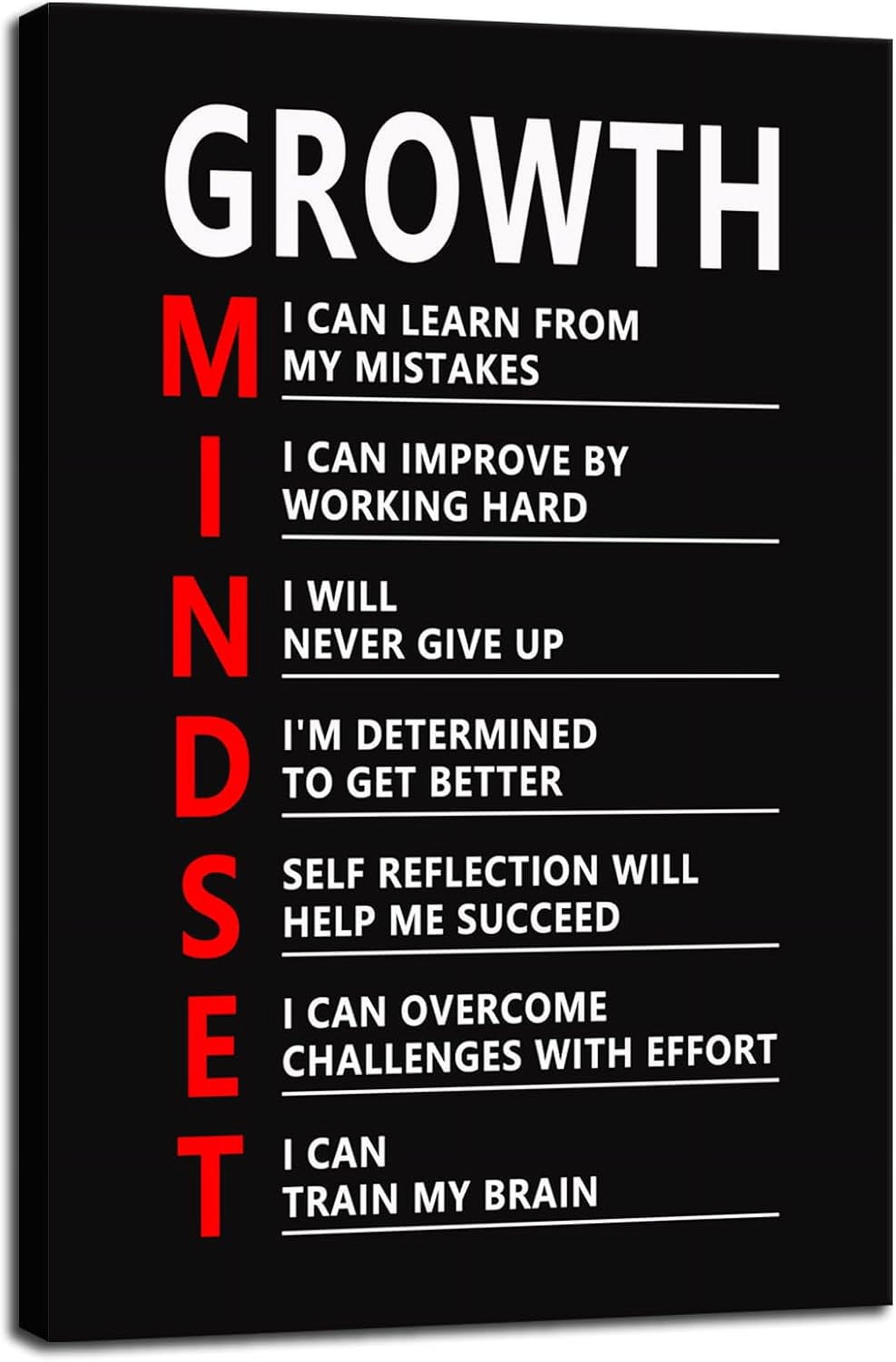 AABERIC Inspirational Canvas Wall Art Motivational Growth Mindset ...