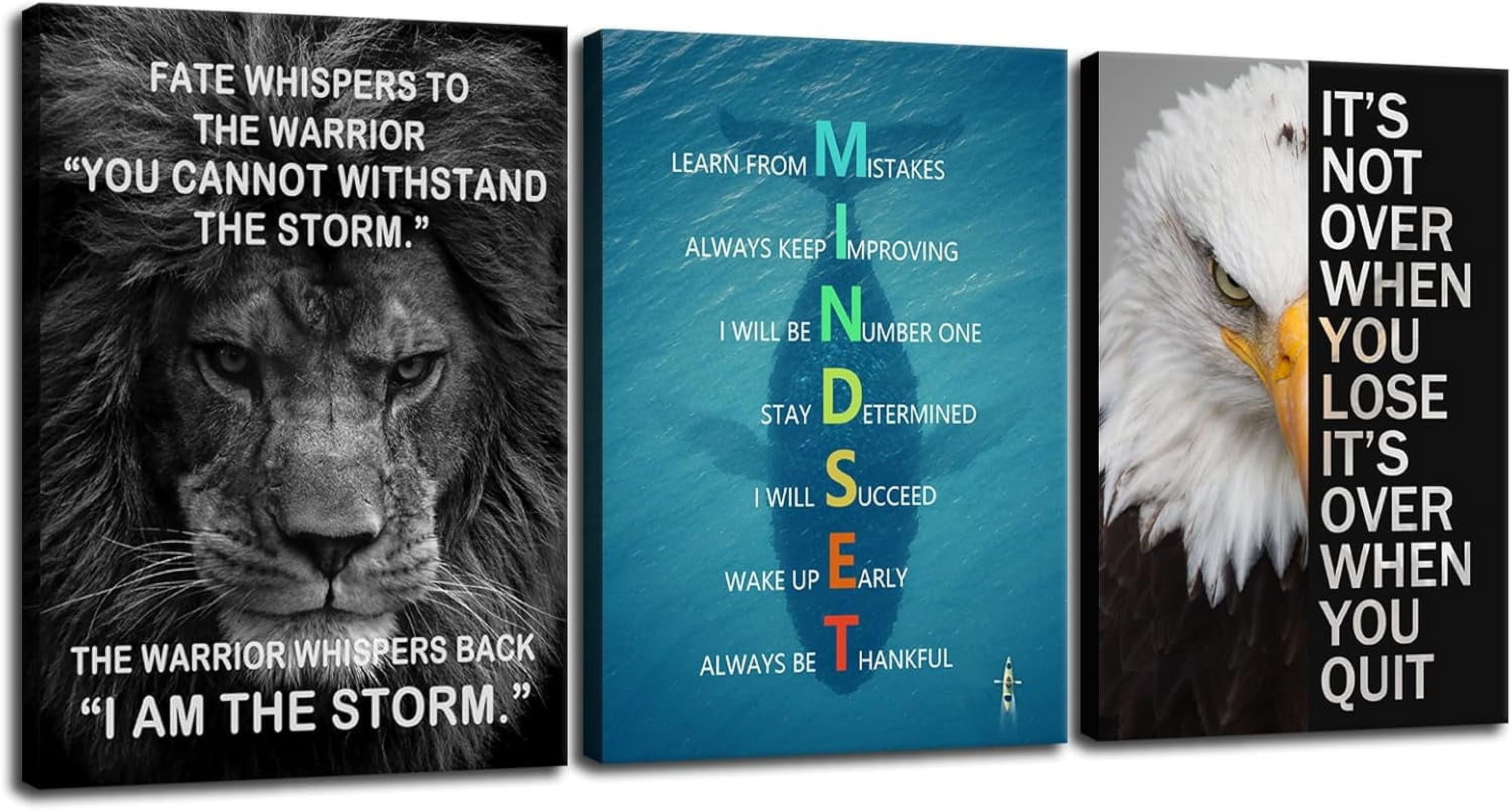 AABERIC Inspirational Canvas Wall Art Painting Motivational ...