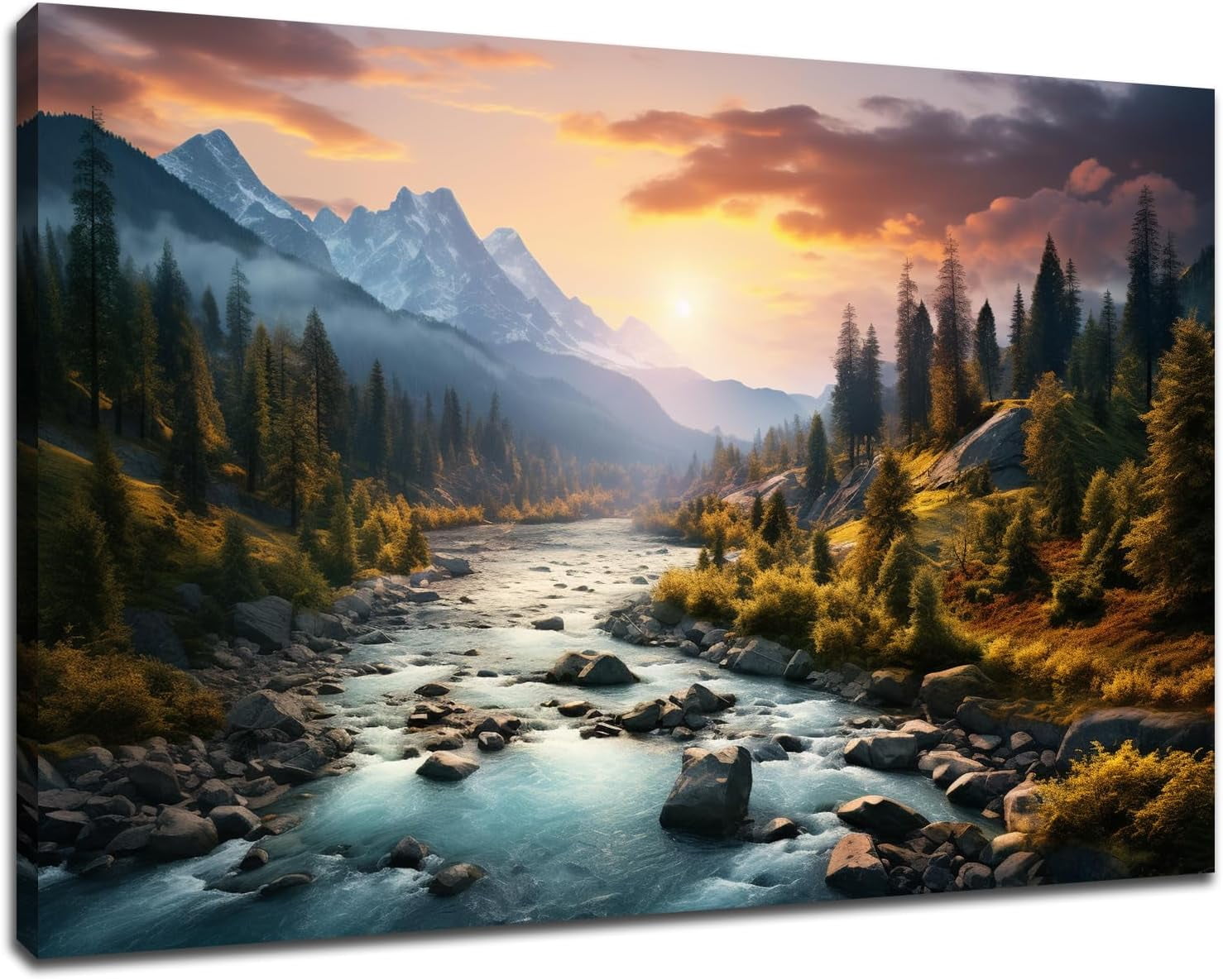 AABERIC Inspirational Canvas Wall Art Small Cat And Big Lions Mindset ...