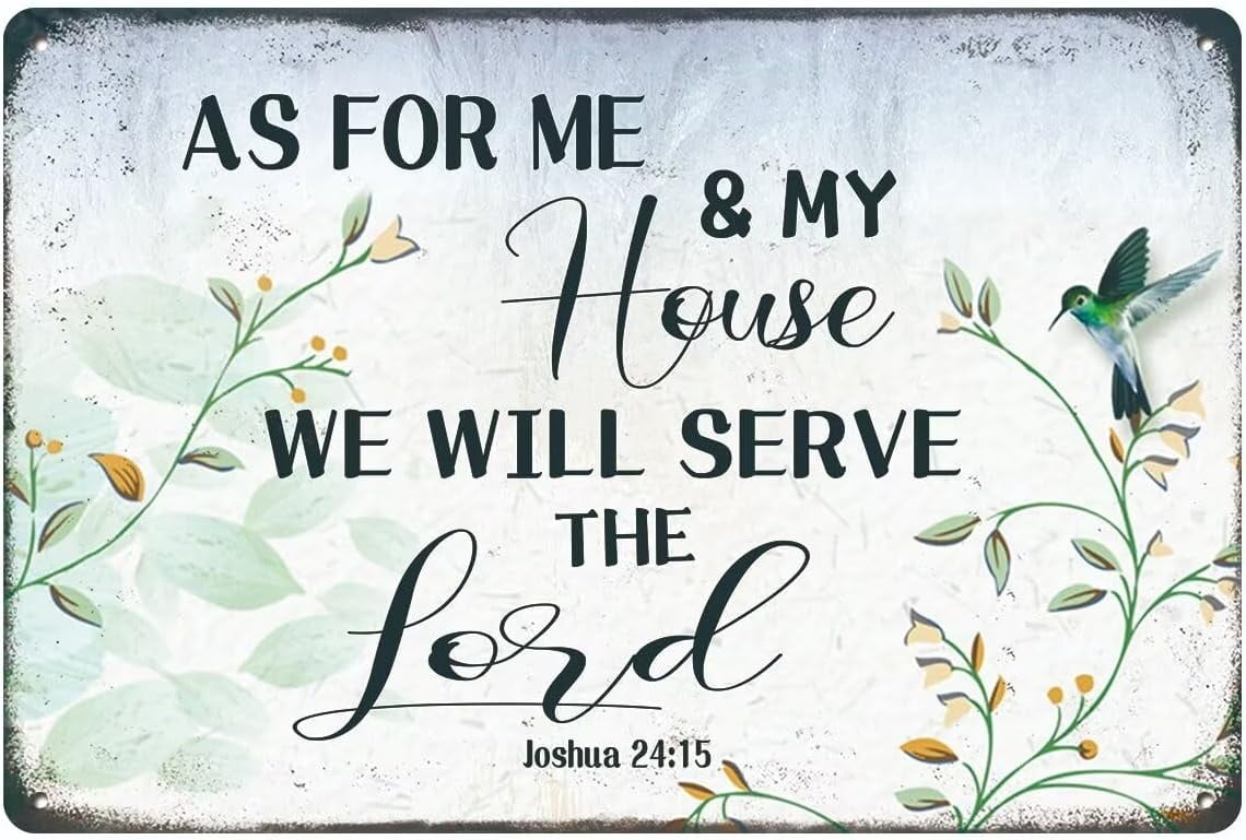 AABERIC Inspirational Decor As Me My House We Will Serve The Lord ...