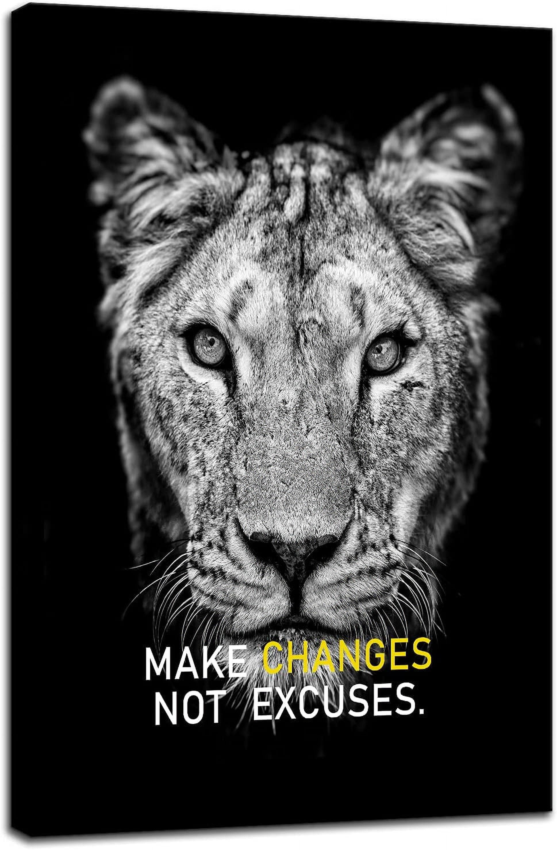 AABERIC Inspirational Motivational Quotes Leopard Canvas Poster Leopard ...