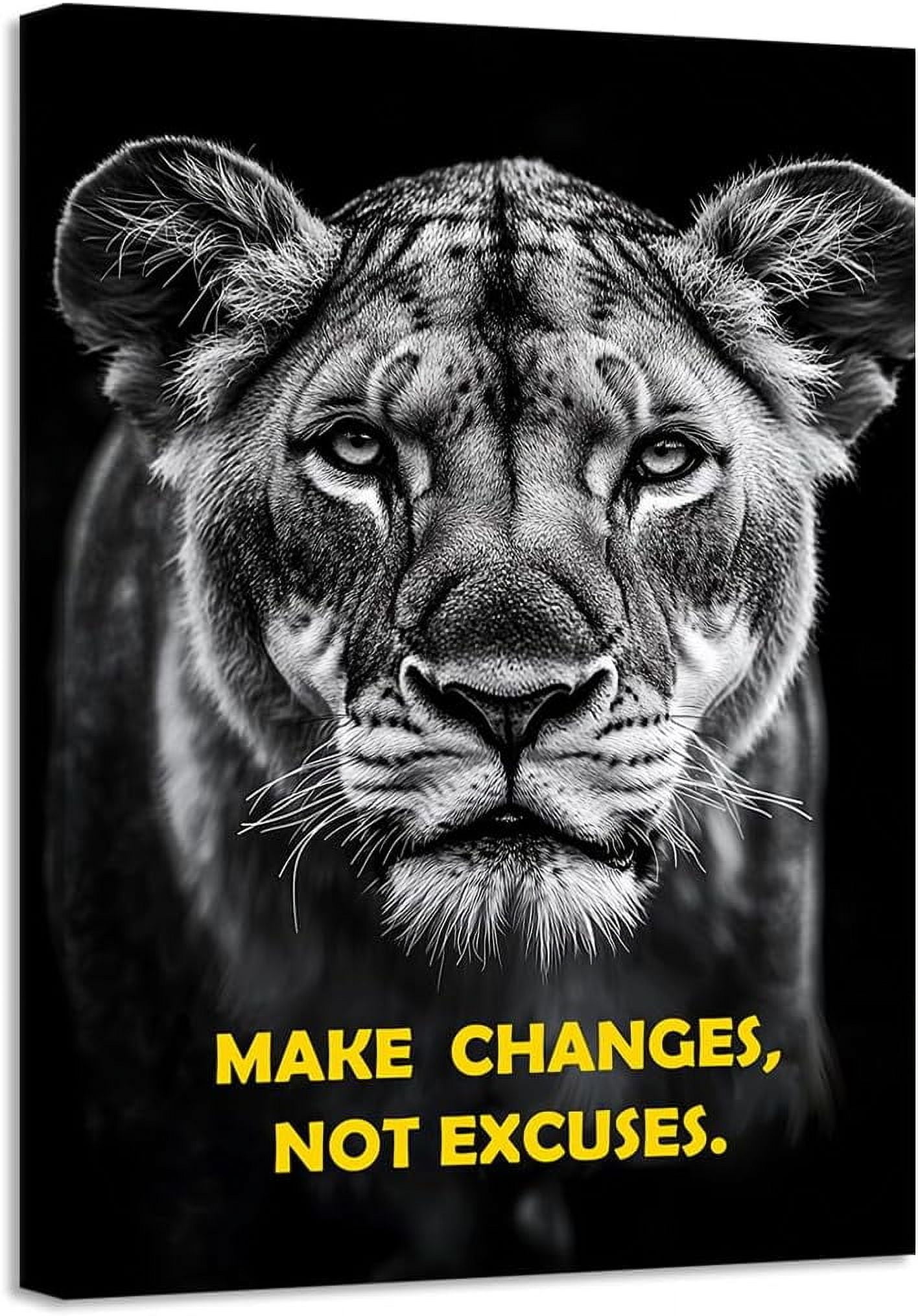 AABERIC Inspirational Motivational Quotes Leopard Canvas Poster Leopard ...