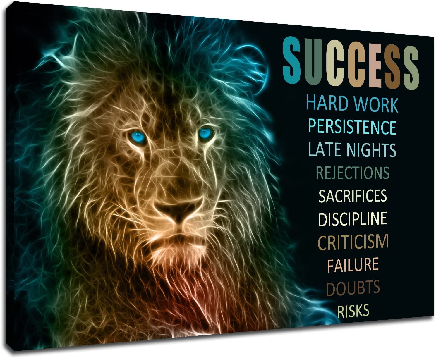 AABERIC Inspirational Motivational Quotes Leopard Canvas Poster Leopard ...