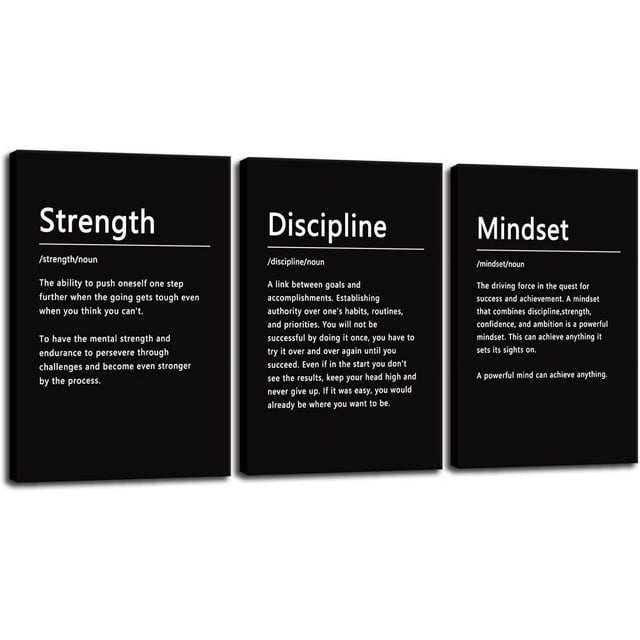 AABERIC Inspirational Poster Strength Discipline Mindset Noun ... AABERIC Inspirational Poster Strength Discipline Mindset Noun ...