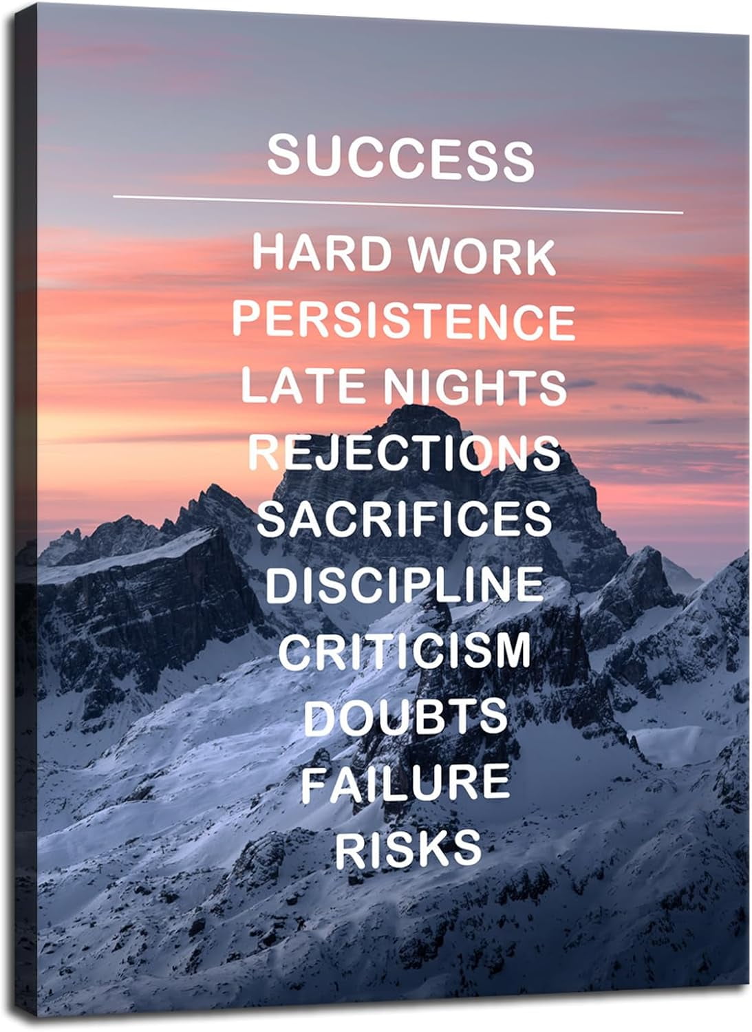 AABERIC Inspirational Wall Art Discipline Consistency Noun Motivational ...