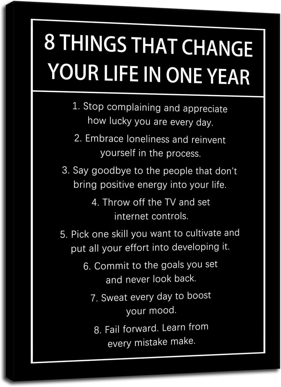 AABERIC Inspirational Wall Art Discipline Consistency Noun Motivational ...