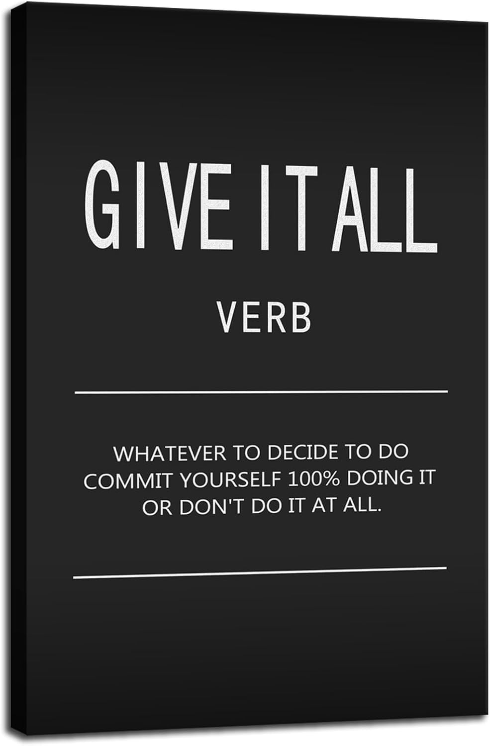 AABERIC Inspirational Wall Art Discipline Consistency Noun Motivational ...