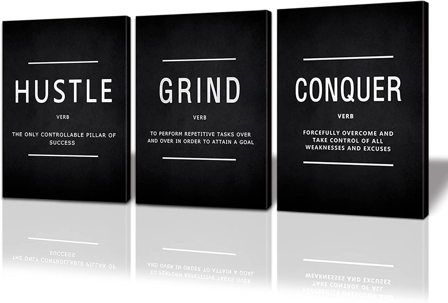 AABERIC Inspirational Wall Art, Motivational Canvas Wall Art, grind ...