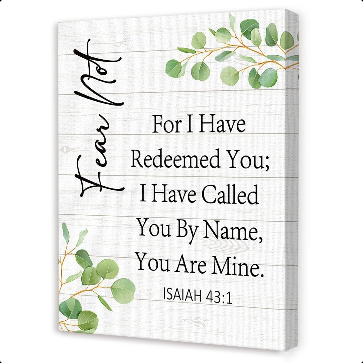 AABERIC Isaiah 43:1 Fear Not I Have Redeemed You Wall Art Christian ...