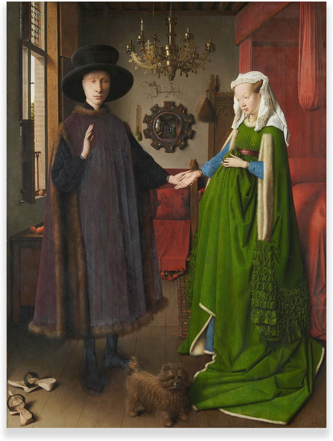 AABERIC Jan Van Eyck Wall Art - The Arnolfini Portrait Painting Poster ...