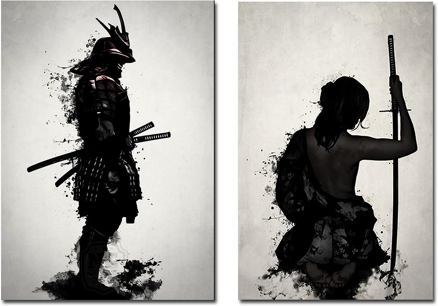 AABERIC Japanese samurai and women in Warring States period decorative ...