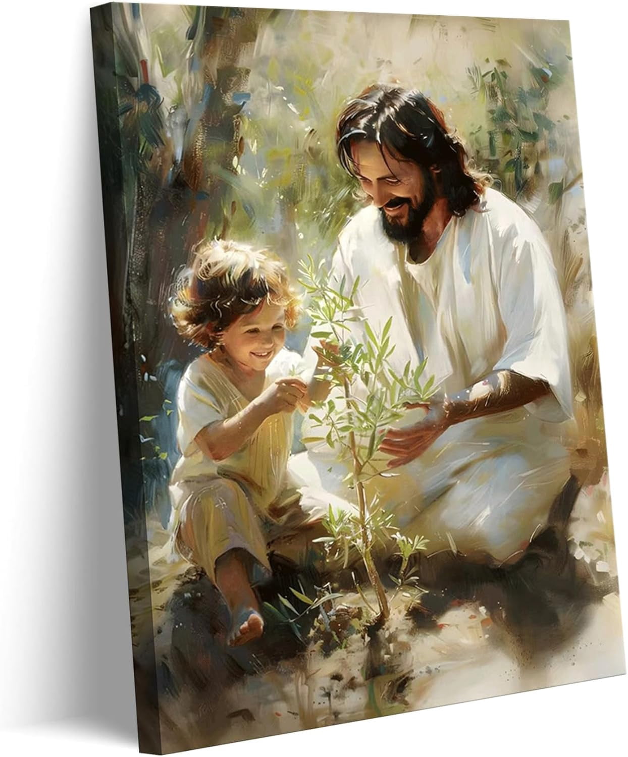 AABERIC Jesus With Child Canvas Wall Art Religious Spiritual Wall Decor ...