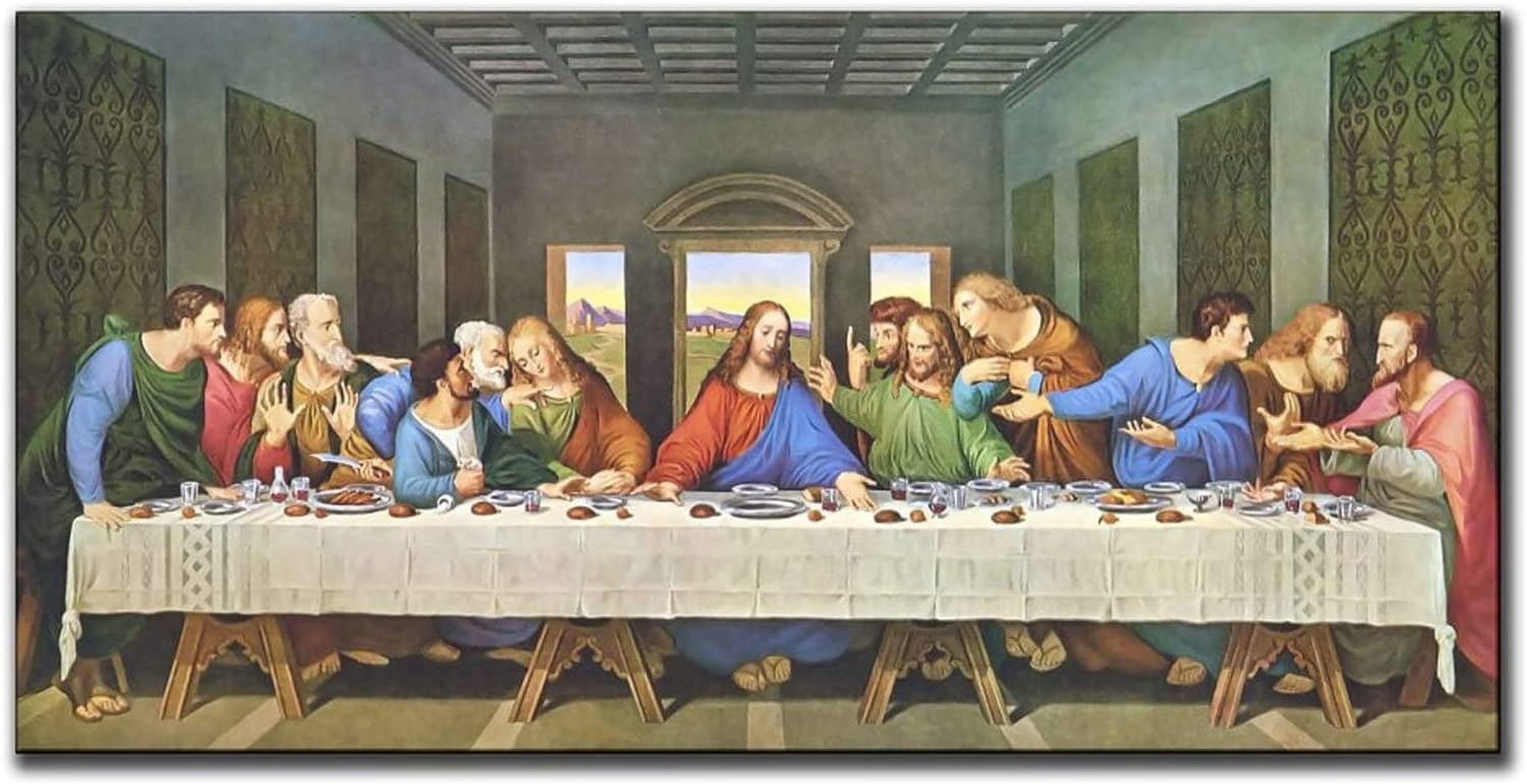 AABERIC Jesus Christ The Last Supper Canvas Art Poster And Wall Art ...